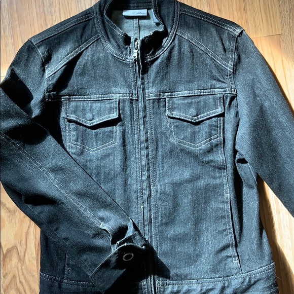 Chico's | Jackets & Coats | Chicos Platinum Dark Denim Jacket | Poshmark